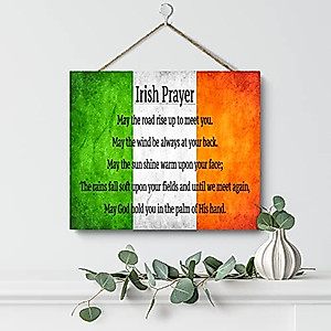 JennyGems Irish Prayer Wooden Sign, May the Road Rise Up To Meet You, 10x12 Hanging Wood Sign, Celtic Gifts, Irish Gifts, American Made