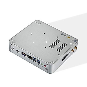 KINGDEL Smart Design Mini Desktop Computer, Fanless Mini PC with i3 7th Gen. CPU, 16GB RAM, 256GB SSD, 4K: 4096x2304, HD Port, VGA, LAN, All Metal Body