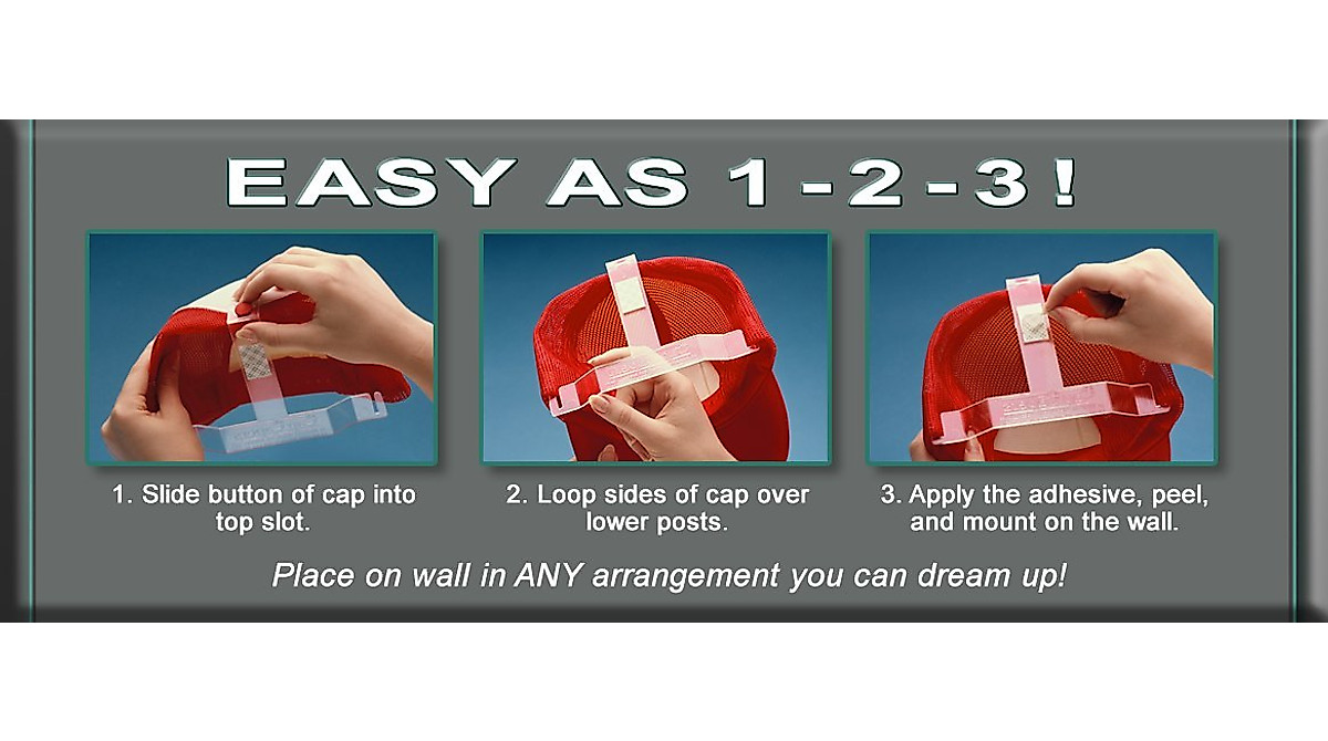 Cap Capers Baseball Cap Wall Display - Organize & Showcase Your Caps