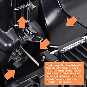 WAYMARK Table Tennis Robot Ping Pong Ball Machine S6-PRO Automatic Ping Pong Robot Trainer Table Tennis Robot Machine with Net and 100 Balls