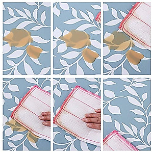 Rectangular Vinyl Tablecloth ,Heavy Duty 100 % Waterproof Oil-Proof Wipeable with bflannel Backing for Kitchen Party Picnic Dining Spring Summer Indoor & Outdoor(Blue, 60X84 Inch)…