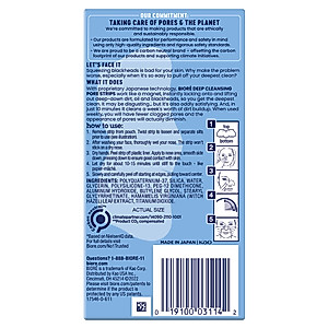 Bioré Original Blackhead Remover Strips, Deep Cleansing Nose Strips With Instant Pore Unclogging, Features C-Bond Technology, Oil-Free, Non-Comedogenic Use, 14 Count