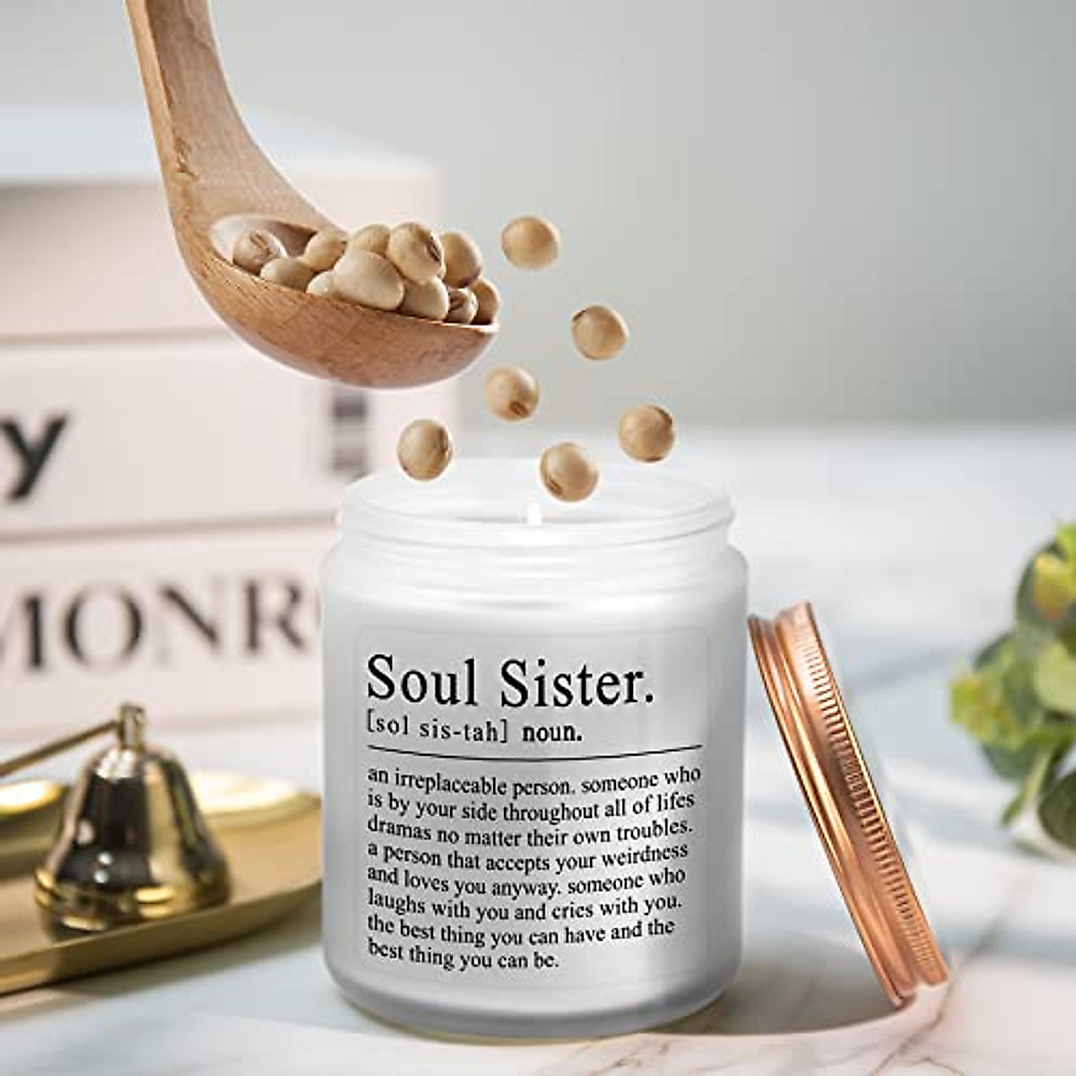 Sister Gifts from Sister, Funny Women Gifts for Sister in Law Christmas&Thanksgiving Mothers Day Birthday Gift for Soul Sister Mom BFF Boss Colleague Friend Present Lavender Candle