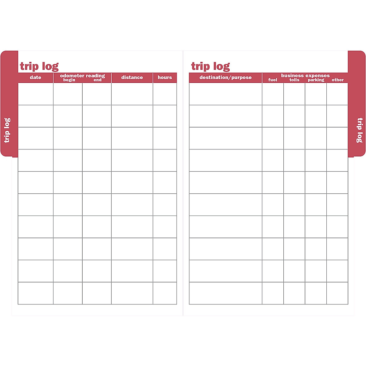 Auto Log Book (Mileage, Maintenance, and Expense Tracker)