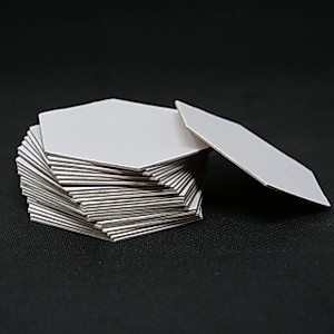 Value Pack of 24- Blank 3.5" Uncoated Chipboard Hexagon Hex Board Game Tiles Counters Markers Chits DIY D&D