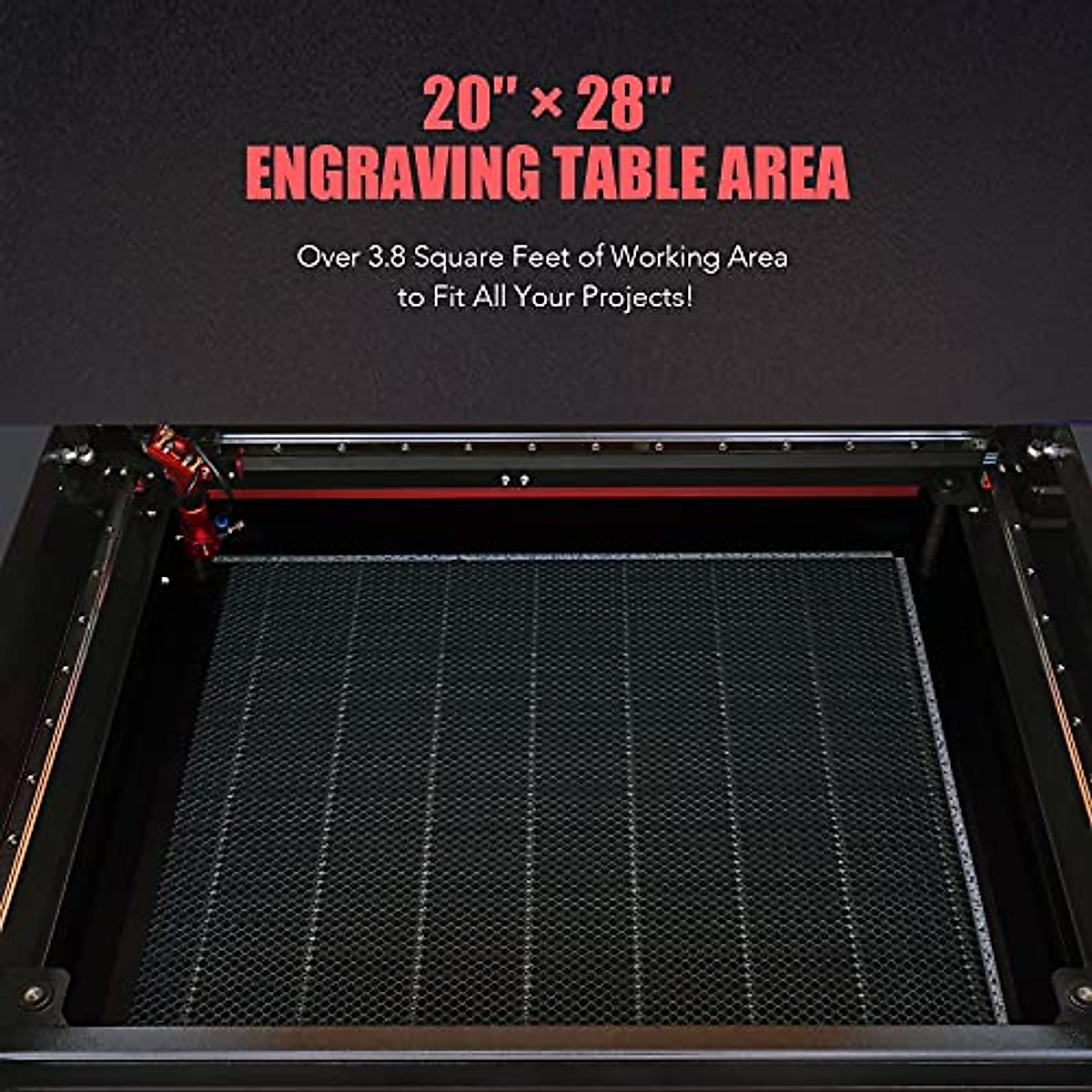 OMTech 80W CO2 Laser Engraver, 80W Laser Cutter and Engraver Machine, 20x28 Laser Cutting and Engraving Machine with Red Dot Pointer Autolift Autofocus Air Assist and LightBurn for Wood Acrylic More