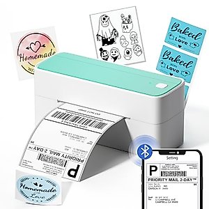 Phomemo Bluetooth Thermal Shipping Label Printer for Small Business, 241BT Wireless Thermal Label Printer for Shipping Packages, Compatible with iPhone, Android, Amazon, USPS