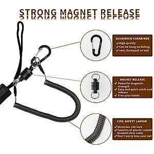 GOODCAT Fly Fishing Net, Bass Trout Landing Net, Folding Fishing Nets Fresh Water, Safe Fish Catching or Releasing, Fly Fishing net Magnetic Release (A:Square-Extend Length:24.6")