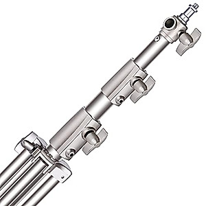 NEEWER 102"/2.6m Stainless Steel Light Stand, Spring Cushioned Heavy Duty Photography Tripod Stand with 1/4” to 3/8” Universal Screw Adapter for Strobe, LED Video Light, Ring Light, Monolight, Softbox