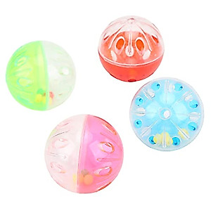 Bird Chew Toy Ball, 10Pcs Colorful Plastic Parrot Cage Bird Ball Toy Jingle Balls Cage Accessories Parakeet Chewing Pet Bite Ball for Chewing Training Biting