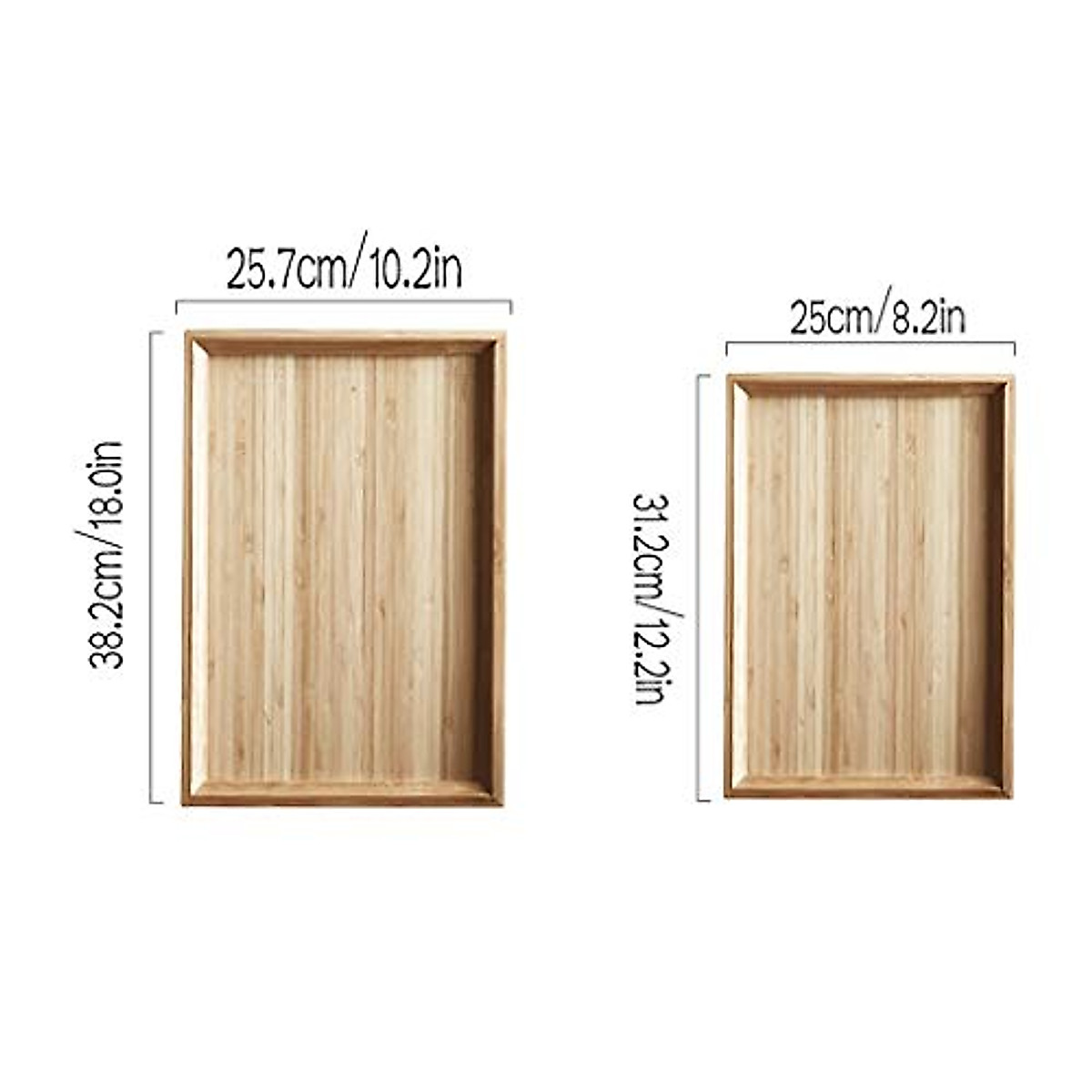 Serving Tray Household Tea Tray Rectangular Tray Household Breakfast Restaurant Tea Tray Fruit Tray Dessert Tray (Size : Small)