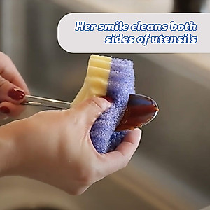 Scrub Daddy Scrub Mommy - Scratch-Free Multipurpose Dish Sponge - BPA Free & Made with Polymer Foam - Stain, Mold & Odor Resistant Kitchen Sponge (1 Count)