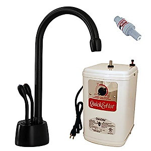 Westbrass D272HFP-62 Develosah 2-Handle Hot and Cold Water Dispenser with Instant Heating Tank, Matte Black