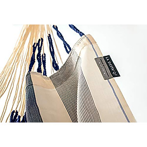 LA SIESTA Domingo Sea Salt - Weather-Resistant Outdoor Hammock Chair with CasaMount Suspension Kit Size King