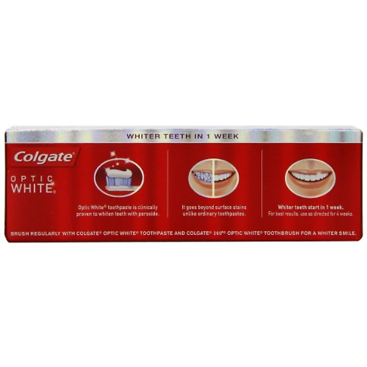 Colgate Optic White Toothpaste, Sparkling Mint, 3.5 Ounce (Pack of 6)