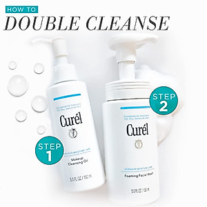 Curel Japanese Skin Care Makeup Cleansing Oil for Face, Oil-Based Makeup Remover for Dry, Sensitive Skin, Fragrance Free Facial Cleansing Oil, 5 Oz