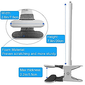 2 Pack Baby Monitor Mount Compatible with HelloBaby HB65/HB66/HB248,ANMEATE SM935E Baby Monitor Camera Flexible Clip Clamp Mount Long Gooseneck Arm, Baby Monitors Holder Without Tools or Wall Damage