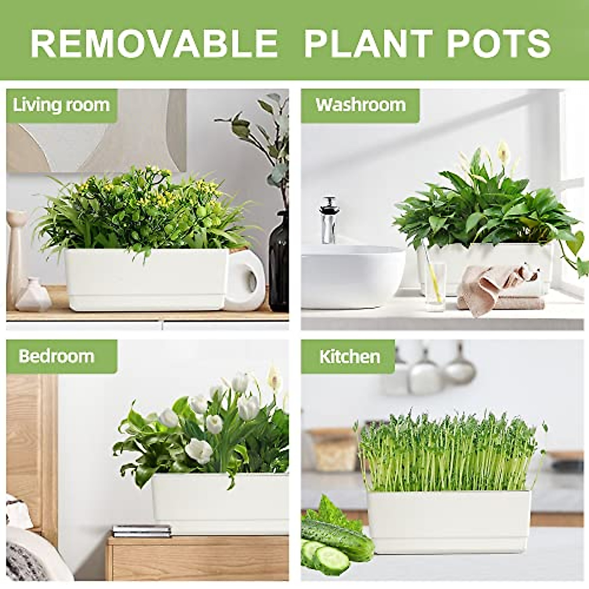 20 Pods Hydroponics Growing System, Herb Garden Kit Indoor Adjustable Height with Automatic Timer 34-Watt LED Grow Light, Indoor Garden with 4 Removable Water Tank, Gifts for Plant Lovers