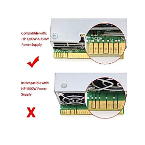 Tekit Ethereum Mining ETH ZEC LTC 1200W/750W Server PSU Power Supply Unit to GPU Breakout Board Adapter + 12pcs 6-Pin PCIe to (6+2Pin) PCIe Graphics Card Power Cables (GPU Breakout Board+12PCS Cable)