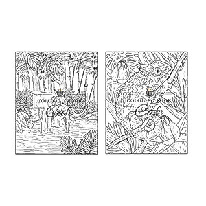 100 Wildlife Scenes: An Adult Coloring Book Featuring 100 Most Beautiful Wildlife Scenes with Animals, Birds and Flowers from Oceans, Jungles, Forests and Savannas