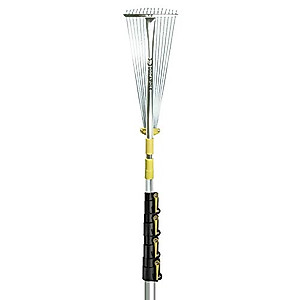 DOCAZOO - DocaPole Roof and Yard Rake Extension Pole - Adjustable, Telescopic, Clean Leaves, Sticks and Debris - 6 to 24 Foot