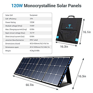 BLUETTI EB150 Solar Generator with 2PCS 200W Solar Panel SP200 Included,Portable Power Station 1000W AC Inverter for Home Use Lithium Battery Backup Solar Bundle Kit for Power Outage Outdoor Camping