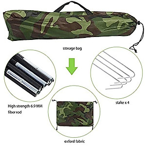 KVSERT 1 Person Portable Outdoor Camping Tent Outdoor Hiking Travel Camouflage Camping Napping Tent
