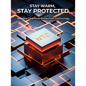 ORORO Men's Tall Size Heated Vest with Battery Pack, Puffer Heating Vest (Charger Not Included) (Black, XLT)