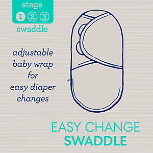 SwaddleMe Easy Change Swaddle - Size Small/Medium, 0-3 Months, 3-Pack (Love)