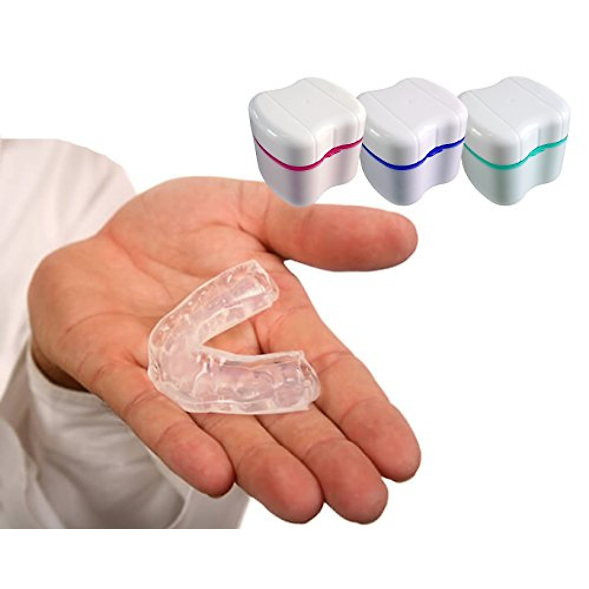 Kdgtebo Gus Craft Handy Denture Box Storage for Dental Care, Easy to Open, Store and Retrieve. (Golden Lily)