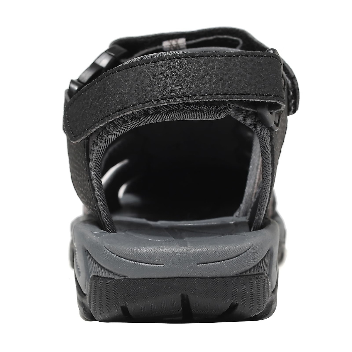 WOTTE Women's Closed Toe Sport Hiking Sandals Walking Outdoor Summer Athletic Sandals Size 8 Black/Grey