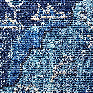 Home Dynamix Patio Starlight Willow Area Rug, 6'6"x9'2" Rectangle, Navy Blue/Ivory