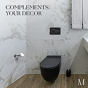 MARMOLUX ACC - Chrome Toilet Paper Holder | Open Arm 4.7 Inches Toilet Tissue Hanger | Bathroom Toilet Paper Holder Wall Mount in Stainless Steel Polished Chrome