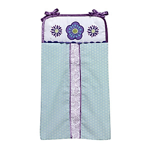 Carter's Zoo Jungle/Safari 4 Piece Nursery Crib Bedding Set, Lavender/Aqua/White