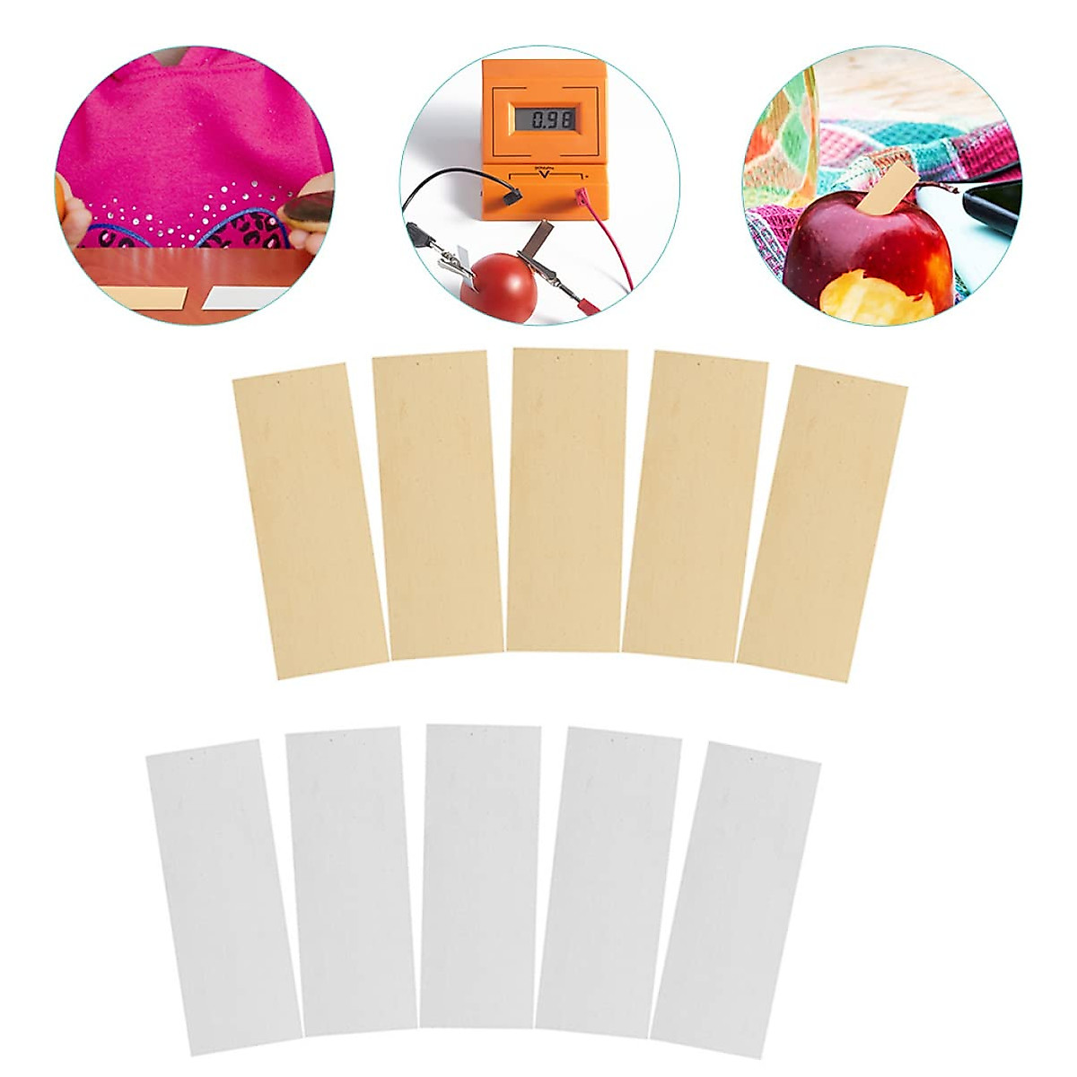 iplusmile 10 Pairs Zinc Sheet Copper Sheet Plating Kit Nickel Anode Black Oxide Coating Kit Potato Light Nickel Plating Kit DIY Kits Electrode Strip for Plating Aluminum Plate Fruit