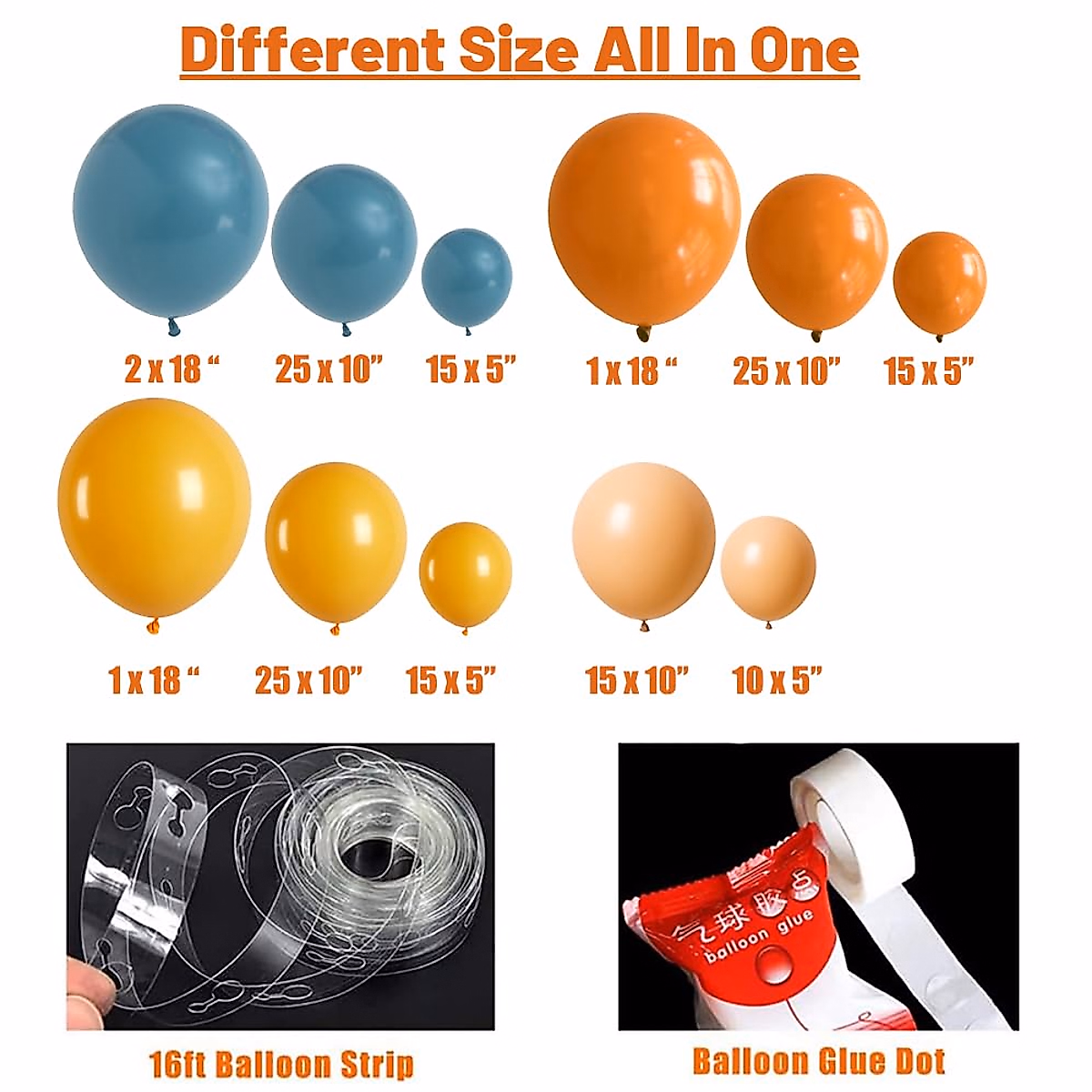 Beaumode Retro Blue Orange Mustard Yellow Balloon Arch Garland Kit 149pcs for Here Comes the Son Baby Shower Boy First Trip Around the Sun Theme Birthday Boho Party Backdrop Decoration (Slate Blue)