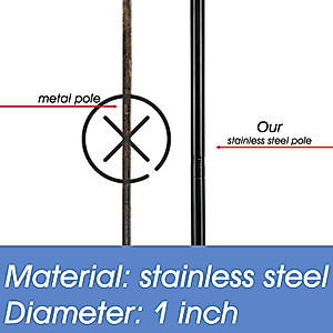 Bird Twig Flag Pole for House, 5 FT Flagpole Kit, american flag with pole and Bracket, Stainless Steel Professional Black Flag Pole for House Garden Yard, Residential or Commercial Flag Pole