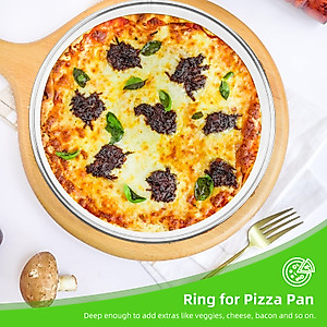 Tart Baking Ring Kitchen Bakeware Ring Pizza Ring Cake Ring Round Cake Mousse Ring Pizza Saucing Ring Cake Mousse Ring Stainless Steel 7 inch Pizza Baking Ring Pizza Pan Ring Pastry Ring