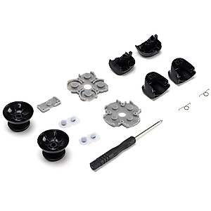 PS5 Controller Replacement Parts Kit for PS5 Handle Conductive Rubber Pad Rocker + 3D Plastic Cap + L12 Replacement Buttons Set Repair Kit