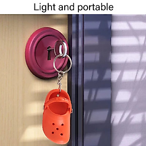 Pssopp 20Pcs Mini Croc Shoe Keychain Slipper Keychain Slipper Key Ring Cute for Backpacks Gifts Cute Shoes Keychain for Kids Boys Girls