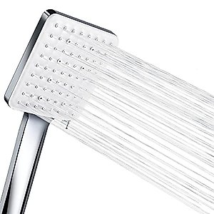 Detachable Shower Head High Pressure, Modern Square Handheld Shower Head, Adjustable Showerhead with 6 Spray Modes, Shower Sprayer for RV Camper Bathroom Shower Sprayer without Hose