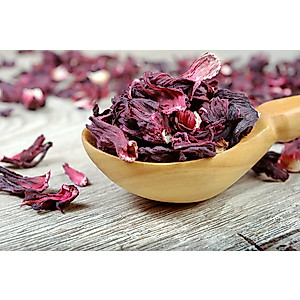 Hibiscus Flowers 1lb (16oz) – All Natural, Triple Cleaned - Whole Soft Flowers and Petals - Flor de Jamaica. Great for Hot or Iced Tea and Agua Fresca. By Amazing Chiles and Spices