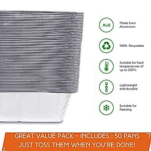 50-Pack Blackstone Griddle Accessories Drip Pan Liners, Aluminum Foil Pan Disposable for 17" 22" 28" 36" Blackstone Griddle Drip Tray Holder Grill Rear Grease Catcher Cup Liners