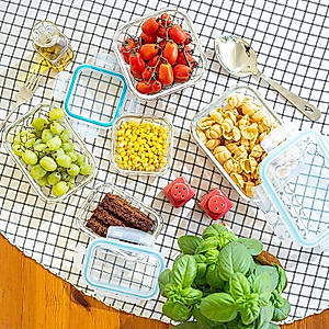 Moss & Stone Kitchen Glass Food Storage Containers Set with Lids 10 Pcs. Snapware Transparent Lids Leak Proof, Oven, Freezer, Microwave & Dishwasher Safe, Airtight Meal Prep Container Glass BPA-Free