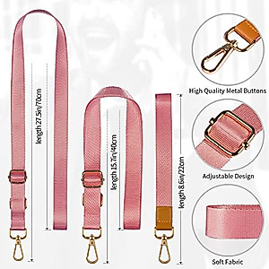 Cell Phone Lanyard, Zafolia Universal Crossbody Lanyards Adjustable Shoulder Neck Strap with Wrist Lanyard, 2 Key Rings, 2 Phone Tether Pads Compatible Most Smartphones (Pink)