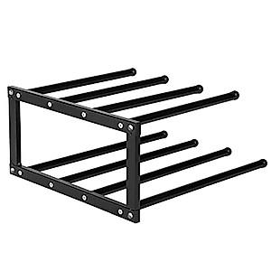 MyGift Modern Black Metal Entryway Boot Rack Organizer, Freestanding Shoe Rack and Tall Boot Shaper Storage Stand Holds up to 4 Pairs of Tall Boots, Set of 2