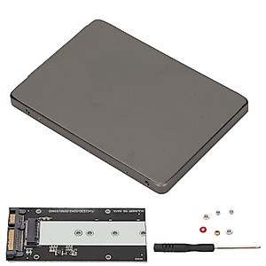 SSD Enclosure Sandblasting Oxidation Staining SSD Hard Drive Adapter Box 6Gbps Ultra Thin for Computer for Hard Drive (Gray)