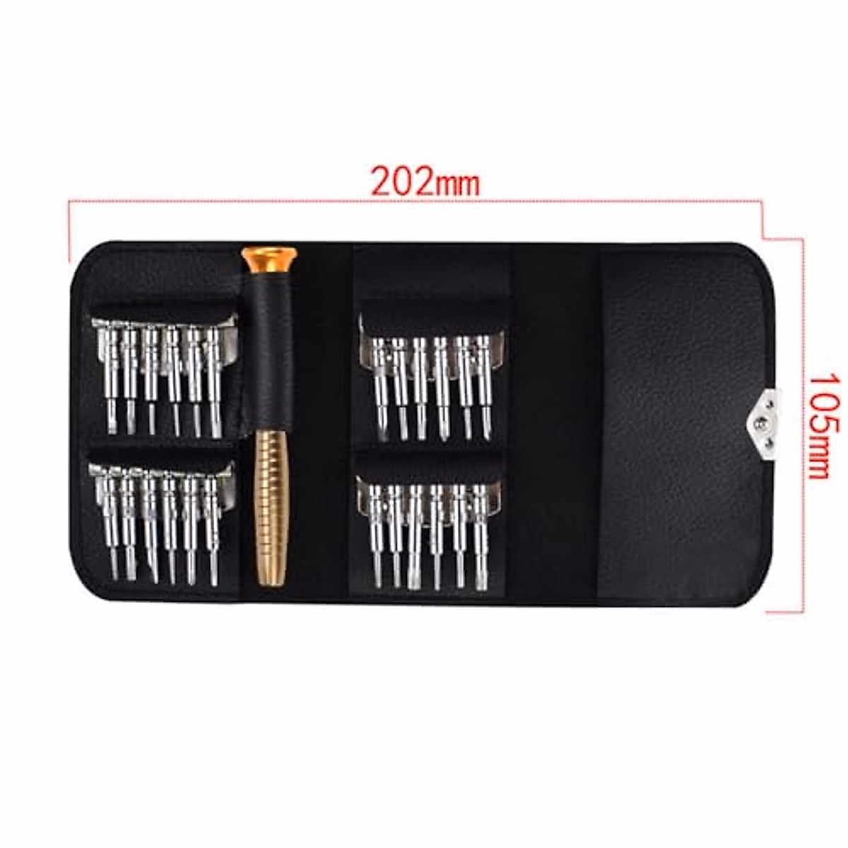 ADSRB 25 In 1 Leather Bag Set Screwdriver Glasses Watch Maintenance Mobile Phone Computer Disassembly Tool Combination