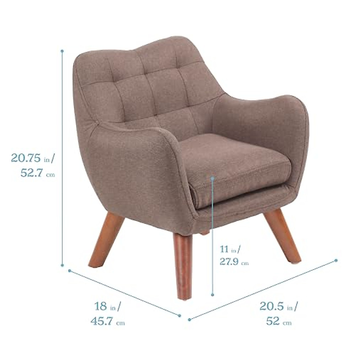 ECR4Kids Ava Arm Chair, Kids Furniture, Raisin