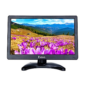 Eyoyo 12 inch HD 1920x1080 IPS LCD HDMI Monitor Screen Input Audio Video Display with BNC Cable for PC Computer Camera DVD Security CCTV DVR Home Office Surveillance